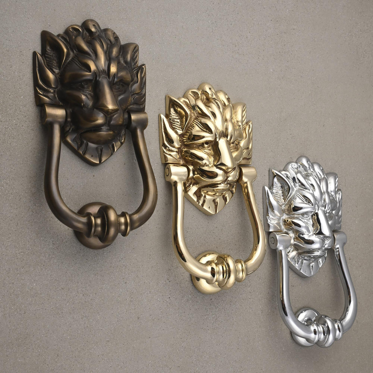 10 Downing St. Lion's Head Door Knocker | Solid Brass | Yester Home