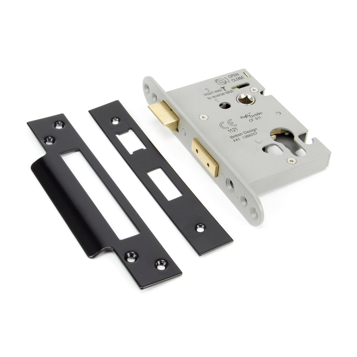 Black 3" Euro Profile Sash Lock | From The Anvil | Yester Home