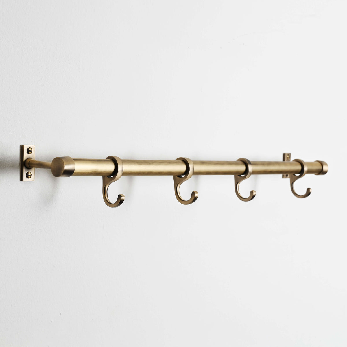 Aged Brushed Brass Hanging Rail | Yester Home