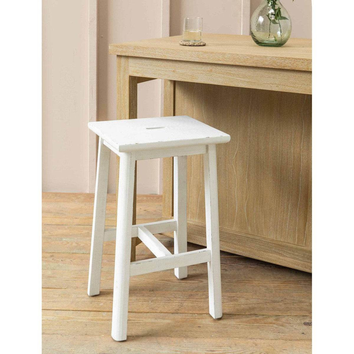 Ashwell Handle Bar Stool | Whitewash | Yester Home