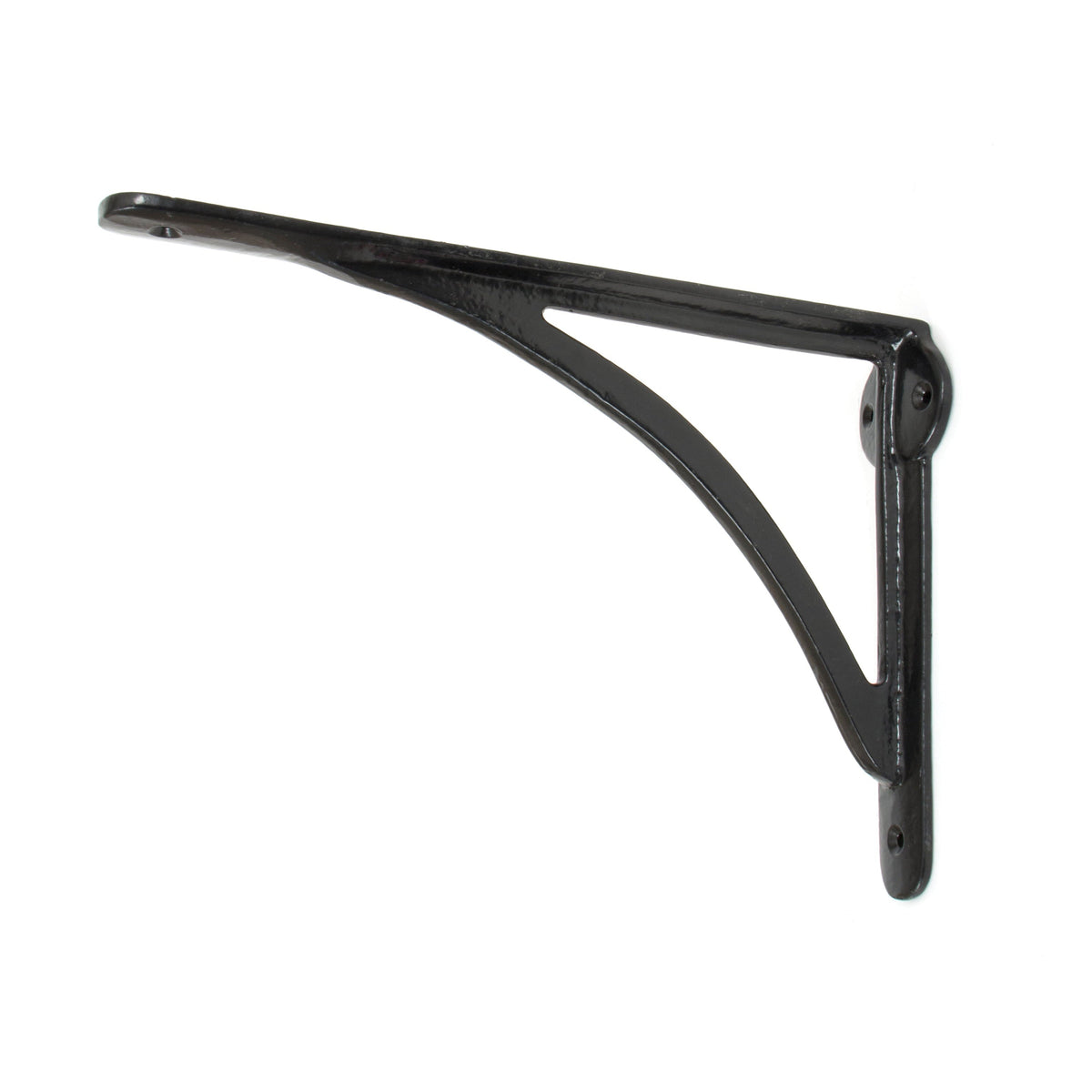 Black 10'' x 7'' Curved Shelf Bracket | From The Anvil | Yester Home