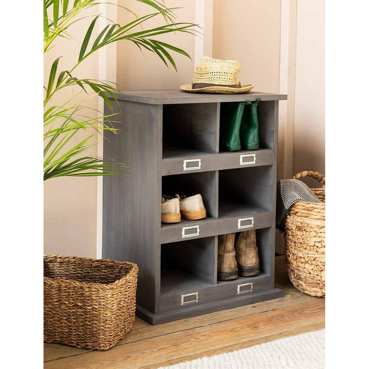 Chedworth 6 Shoe Locker | Charcoal | Yester Home