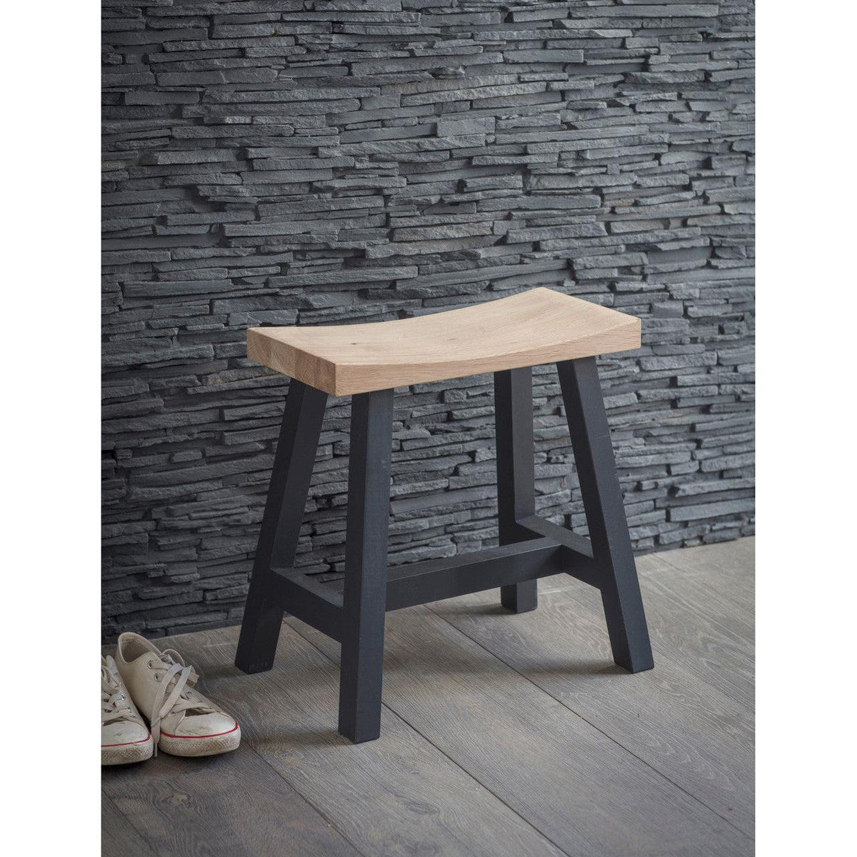 Clockhouse Stool with Carbon Legs - Oak & Beech – Yester Home