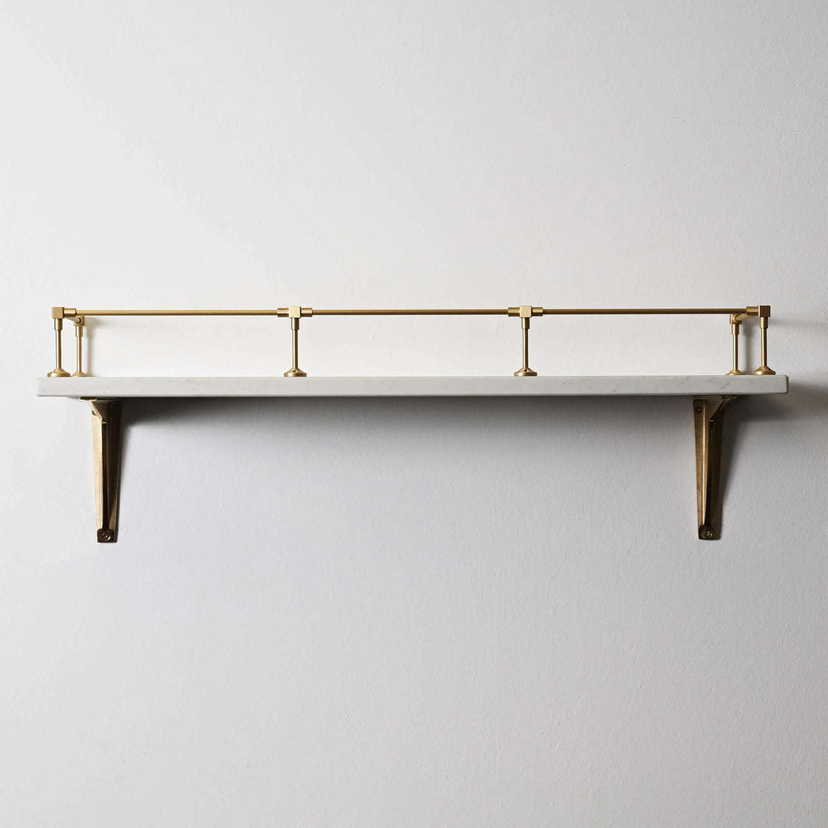 Heritage Gallery Shelf Rail | Brushed Satin Brass Lacquered | Yester Home