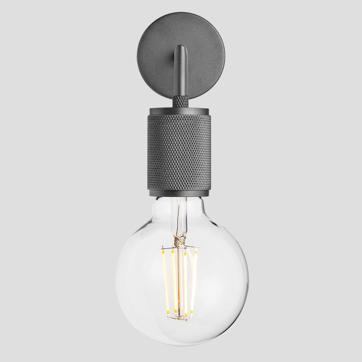 Knurled Edison Wall Light - Pewter | Yester Home