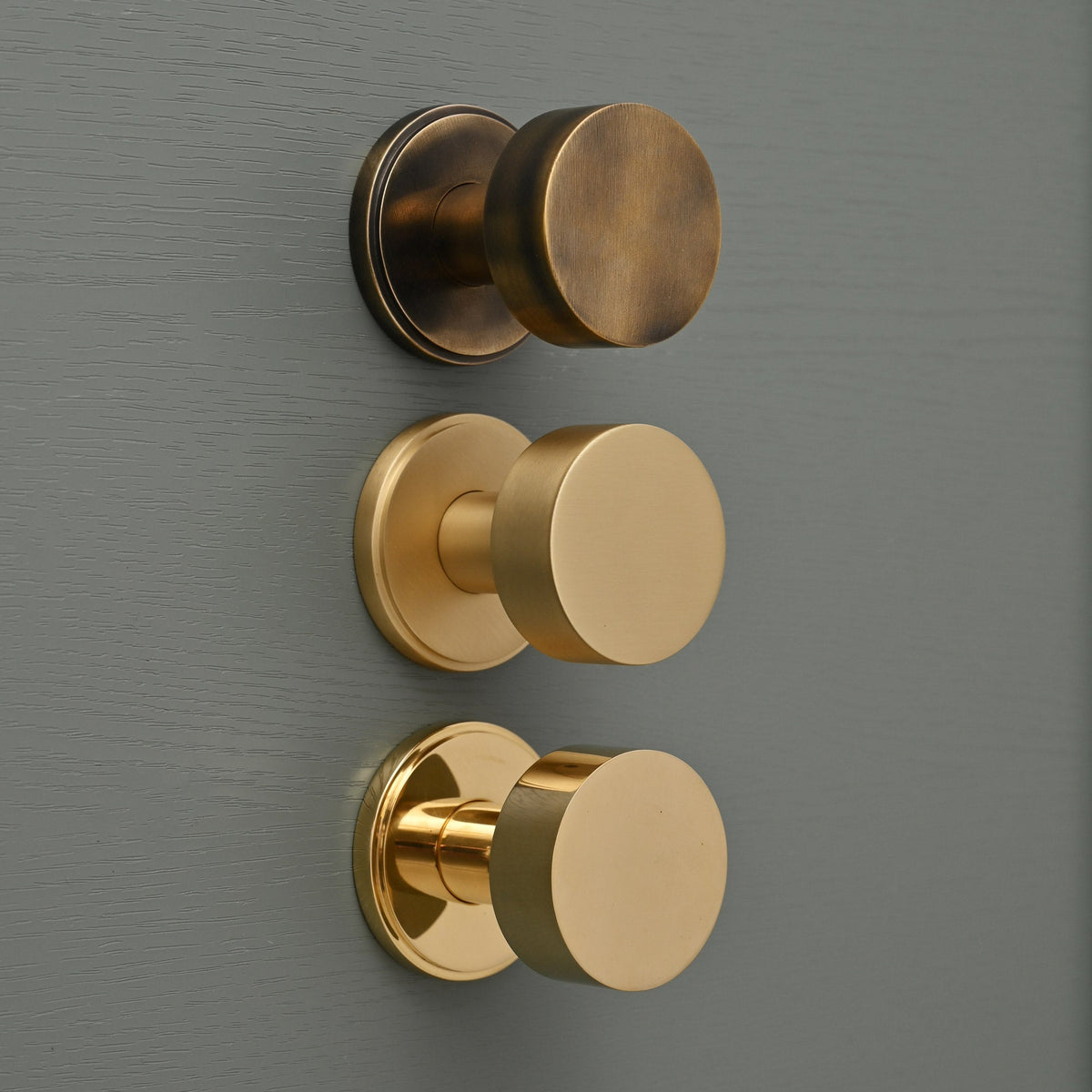 Luxe Round Solid Brass Door Knobs | Yester Home
