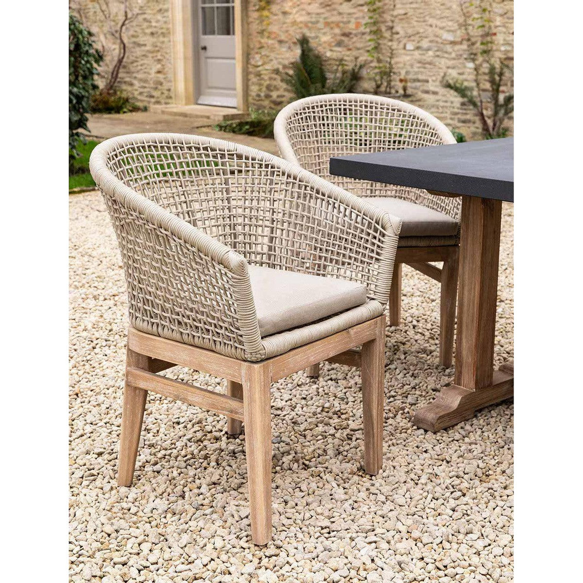 Lynton Dining Chairs with Arms | Set of 2 | Grey | Yester Home