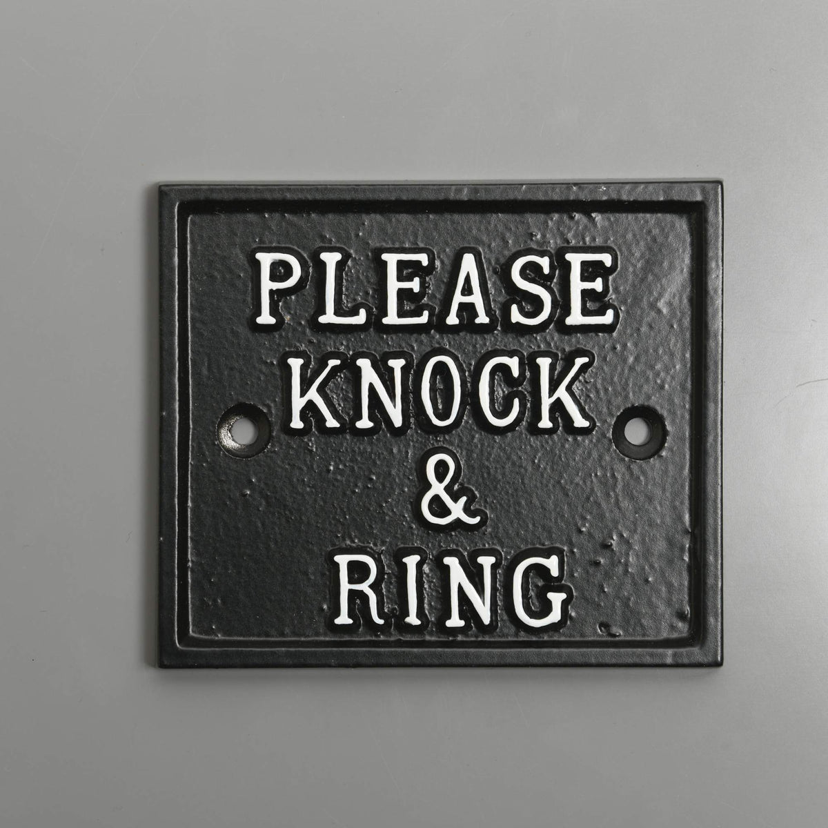 Please Knock & Ring Sign | Yester Home