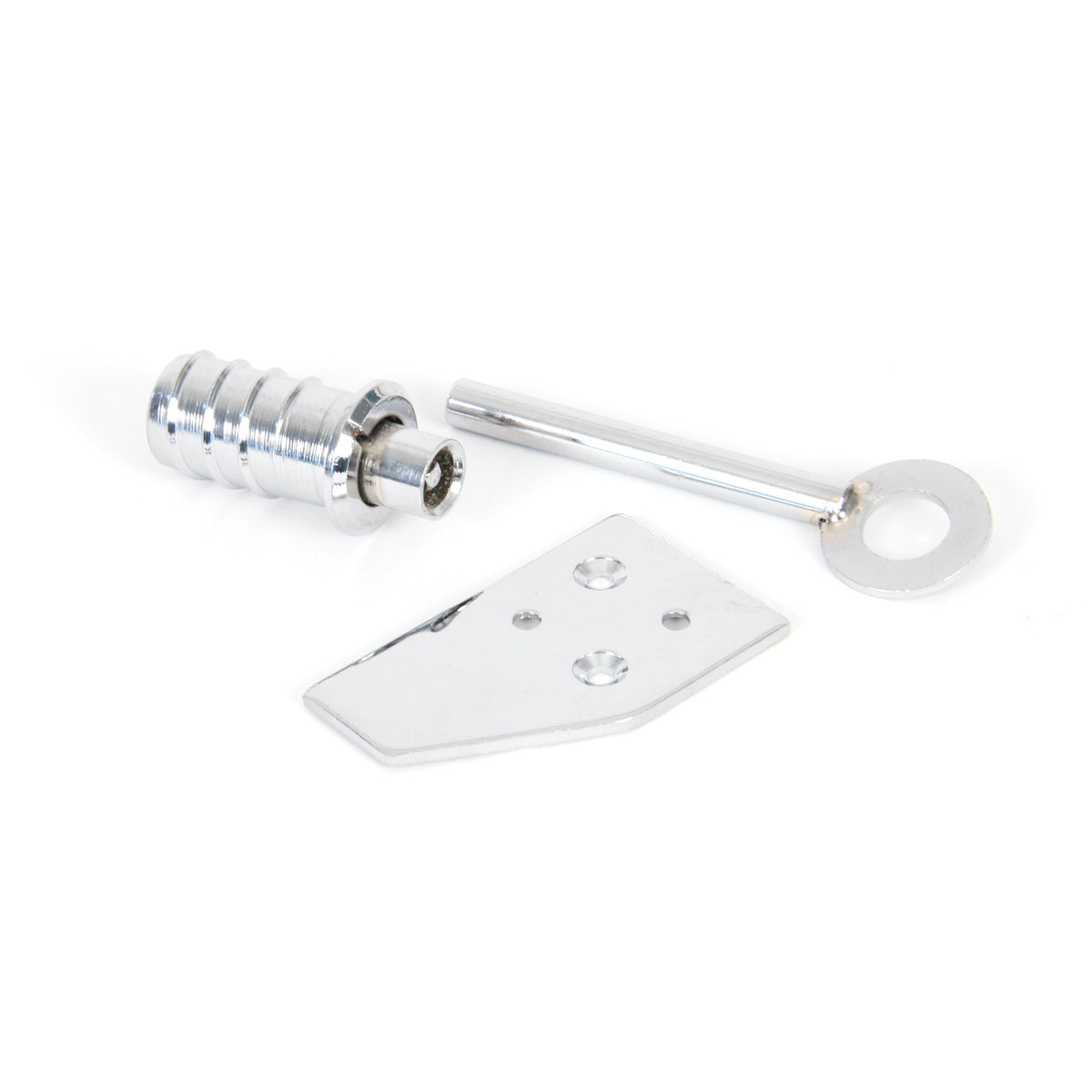 Polished Chrome Key-Flush Sash Stop | From The Anvil | Yester Home