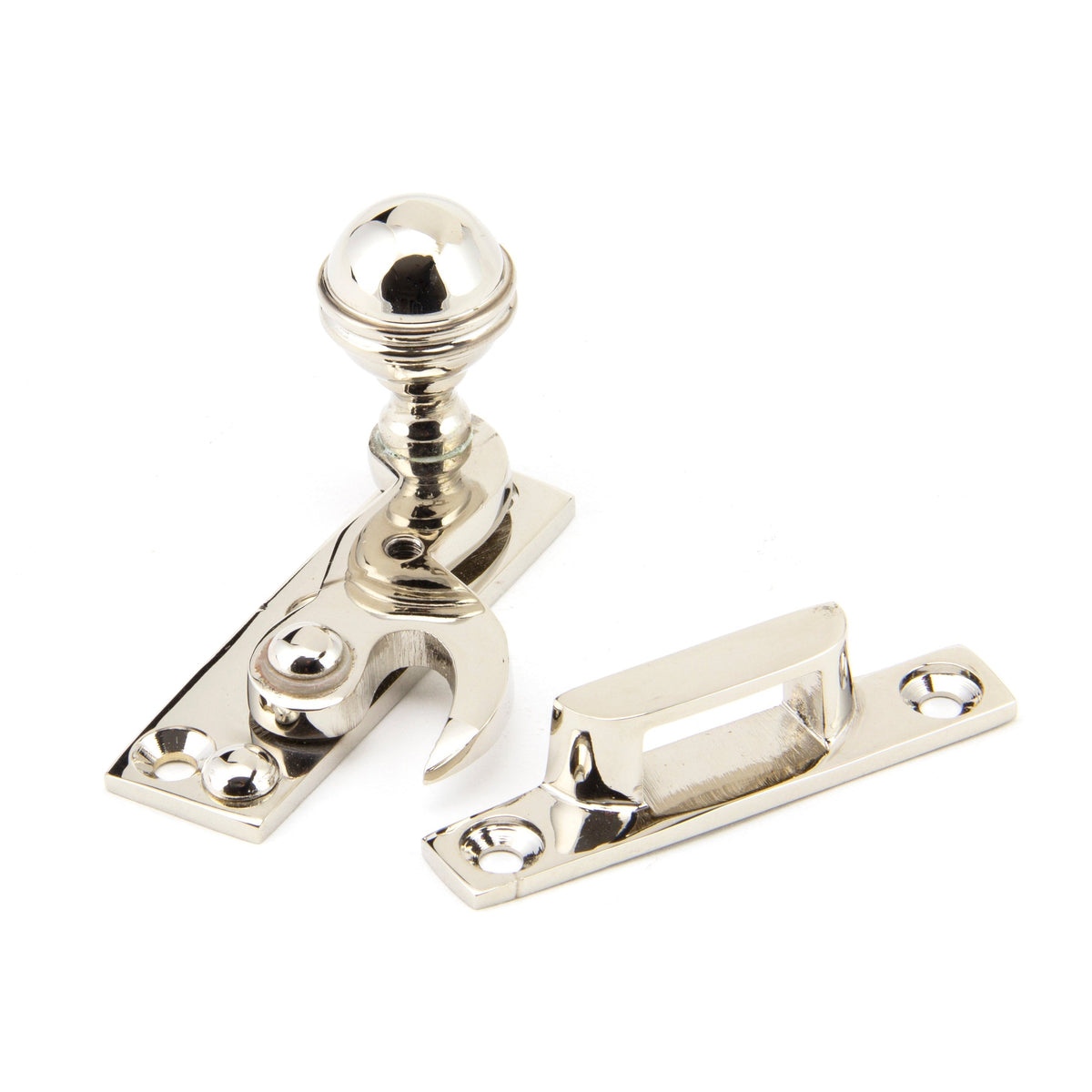 Polished Nickel Prestbury Sash Hook Fastener | From The Anvil | Yester Home
