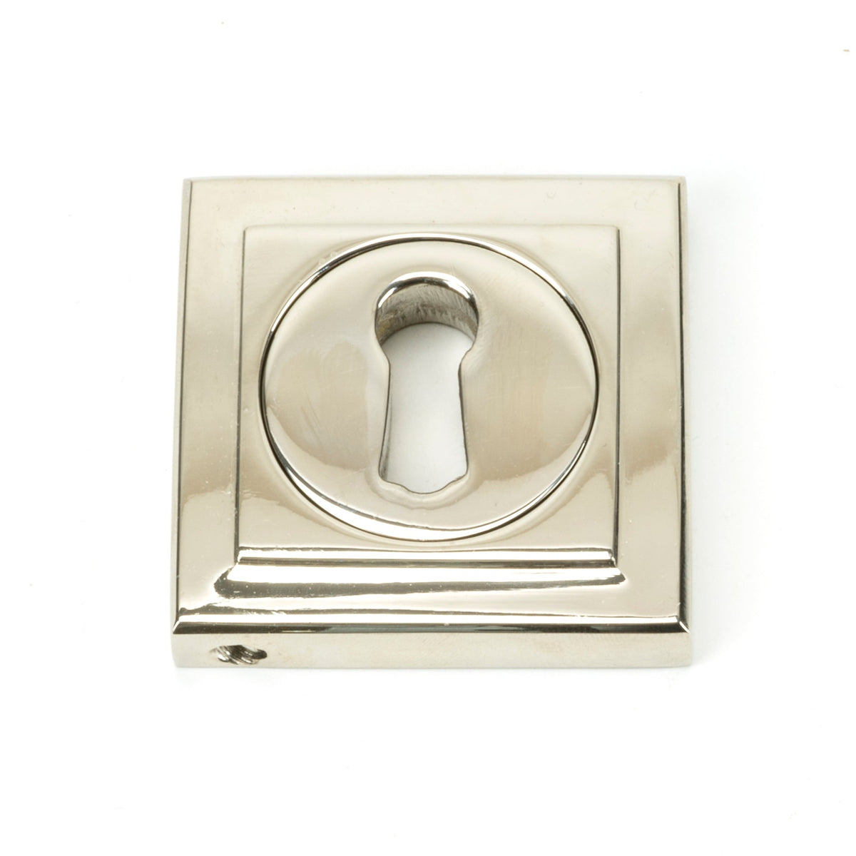 Polished Nickel Round Escutcheon (Square) | From The Anvil | Yester Home