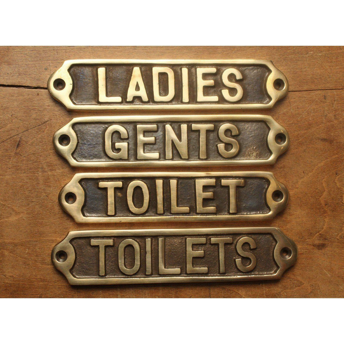Railway Toilet Signs · Brass · | Yester Home