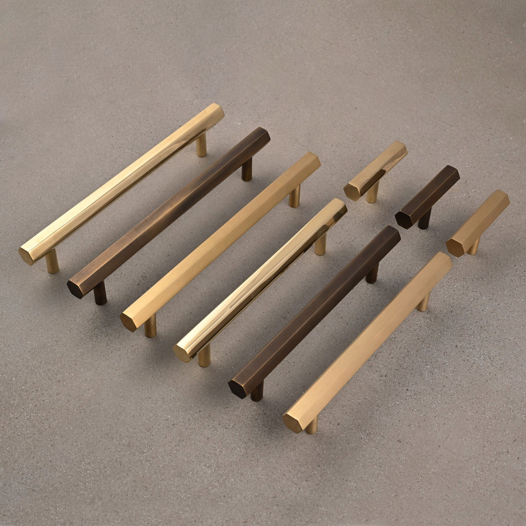 Solid Brass Hexagonal Cabinet Handles | Yester Home