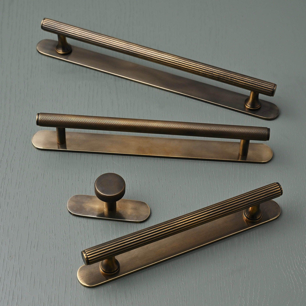 Solid Brass Oval Cabinet Handle Backplates | Yester Home