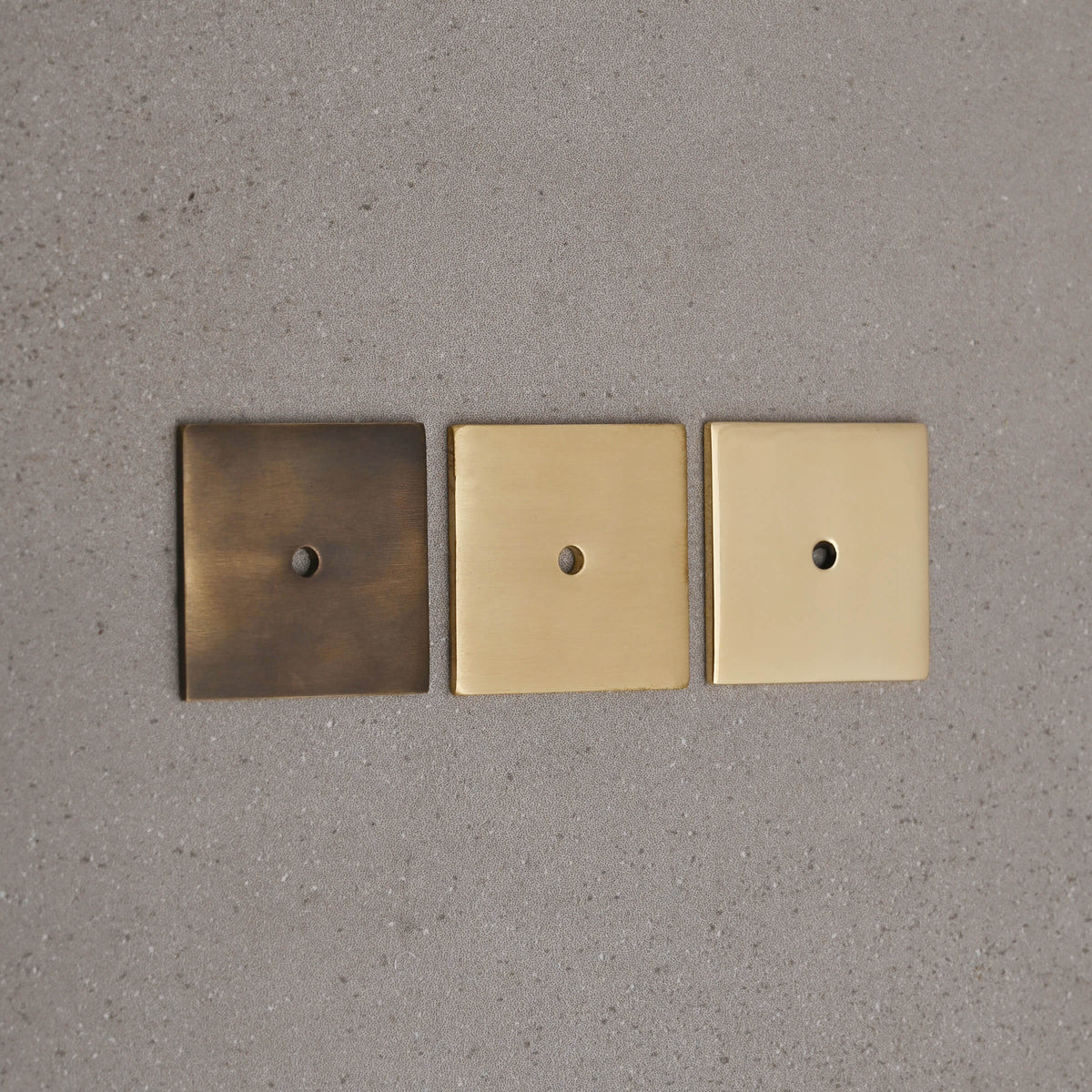 Square Brass Cabinet Knob Backplate | Yester Home